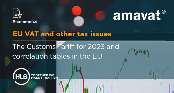 New Customs Tariff and correlation tables in the EU | 2023