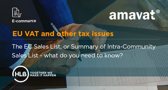 EC Sales List - what do you need to know?